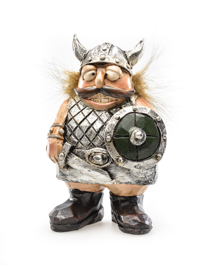 Resin Viking w-Hair, Silver Viking with Sword to the side – Sunfilm